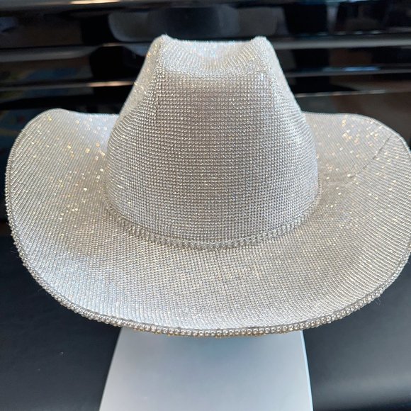 Handmade | Accessories | Fully Covered White Crystal Rhinestone Cowboy ...